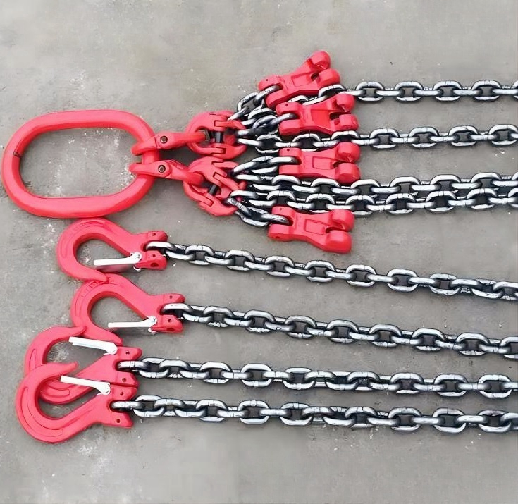 Grade 80 Adjustable Four Leg Lifting Chain Sling - Gostern Rigging